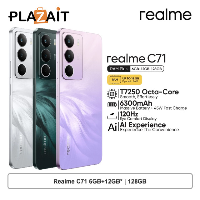 Jual Realme C71 6/128GB | 6300mAh Massive Battery & 45W Fast Charge ...