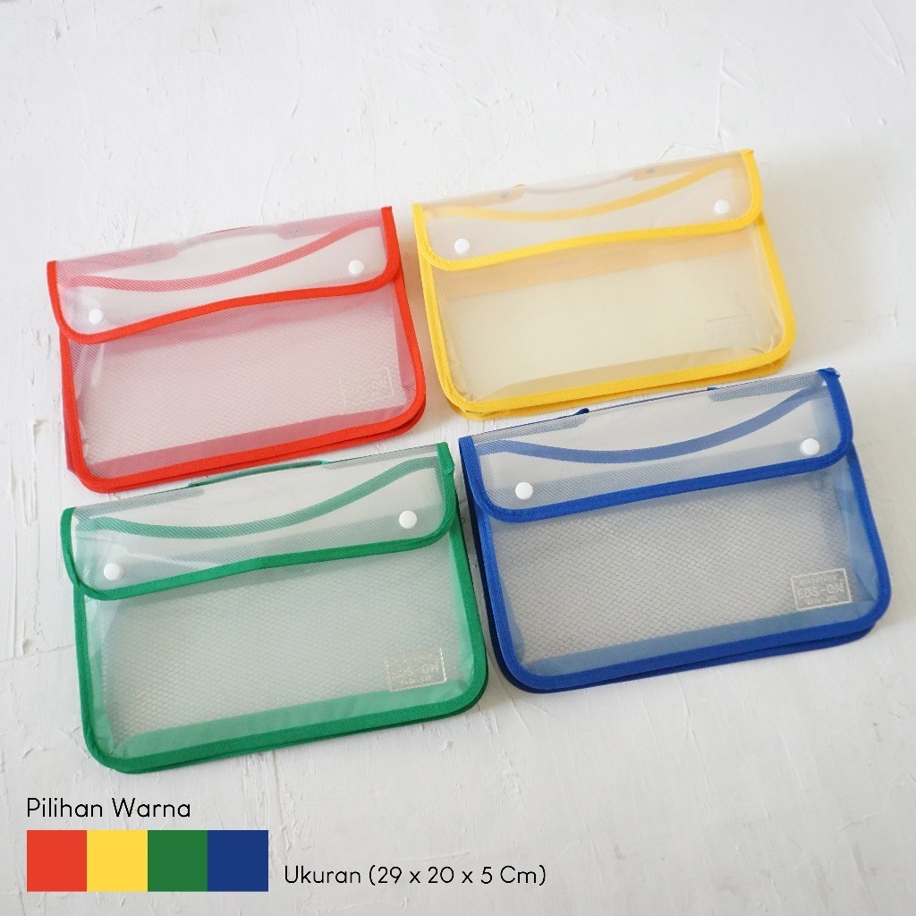 Jual ZIPPER MAP / MAP TAS 2 KANCING / MAP SEKOLAH JARING | Shopee Indonesia