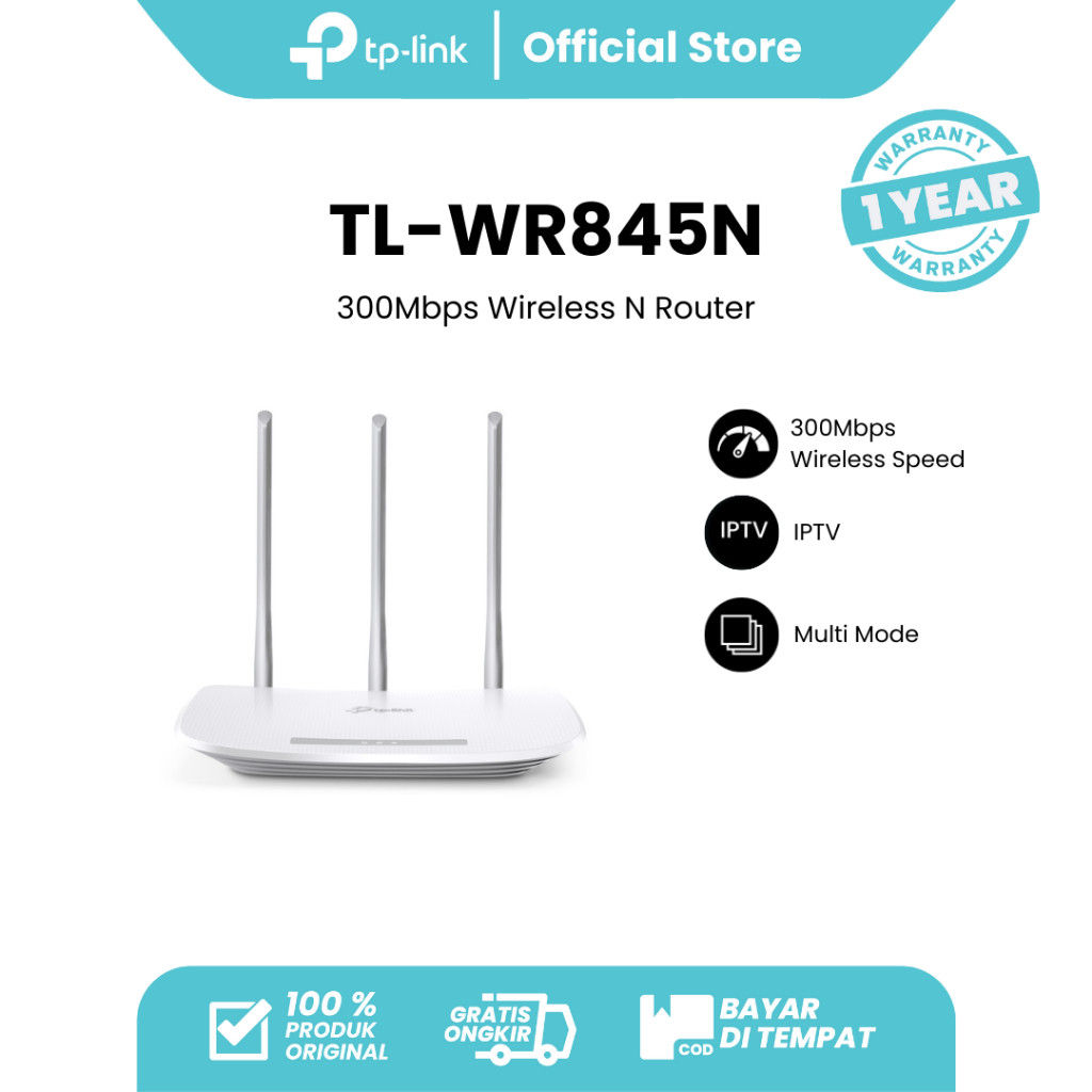 Jual TP-Link TL-WR845N | 300Mbps WiFi Router | 4in-1 | Repeater ...