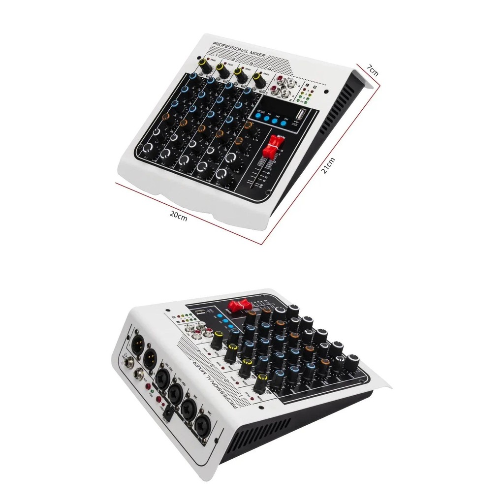 Jual MIX400 multifunctional 6-way mixing console DJ mixer sound card ...
