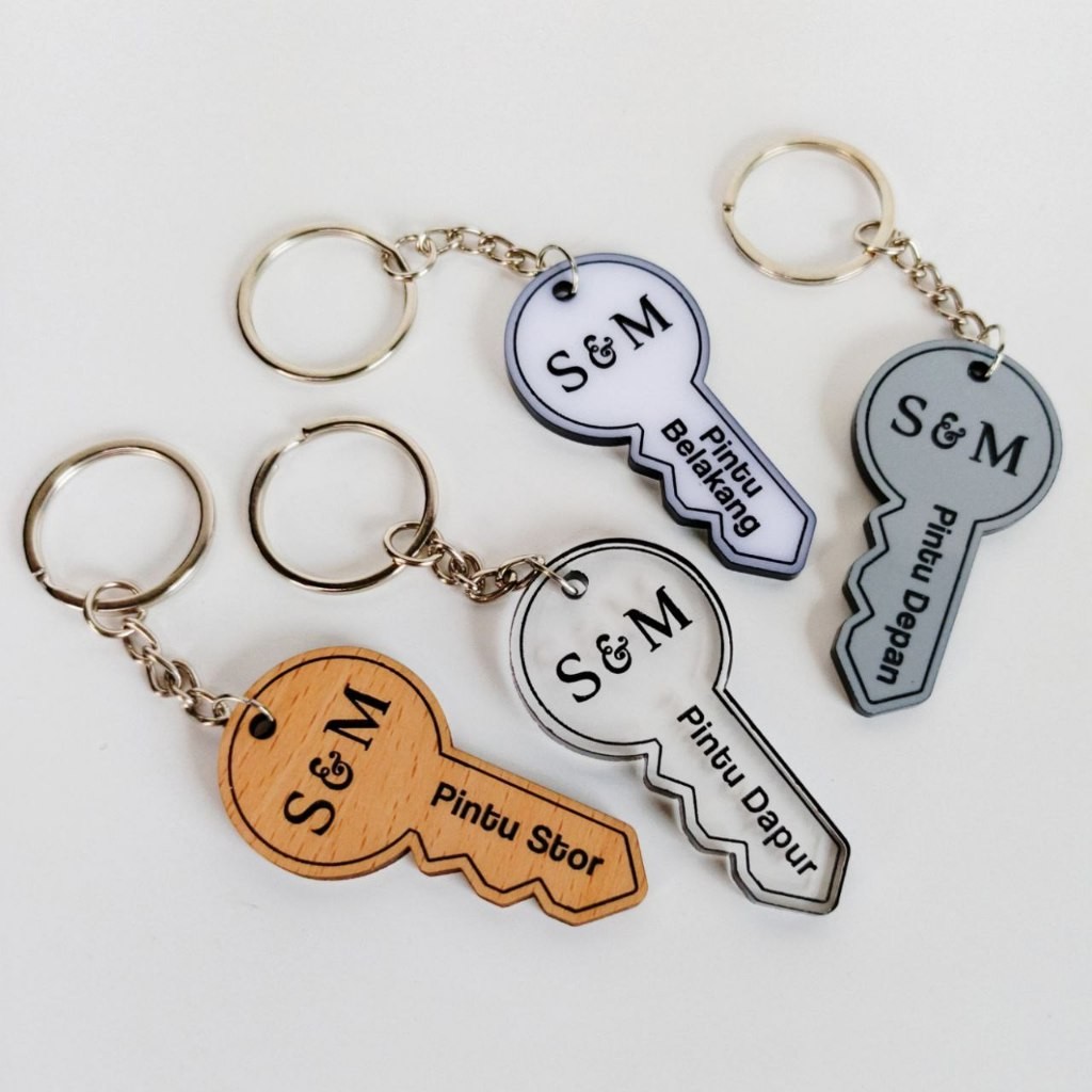 Jual Gantungan Kunci Nama Custom Key Keychain Wooden Keychain Custom ...