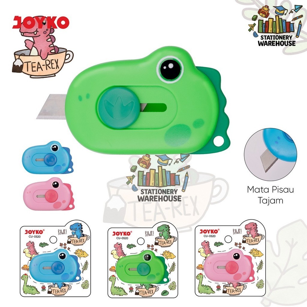 Jual Mini Cutter Pemotong Joyko CU-0520 TEA-REX Biru Hijau Merah Muda ...