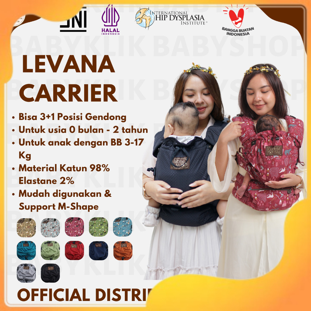 Jual CuddleMe Levana Carrier - Gendongan Bayi Baru Lahir SSC Ergonomis ...