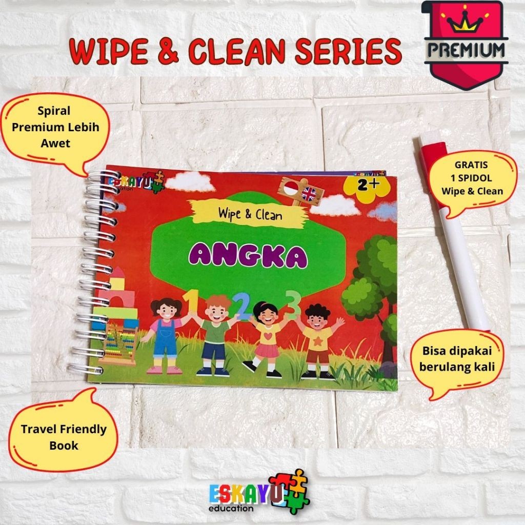 Jual Wipe & Clean Series Premium "ANGKA" by Eskayu Education / Buku ...