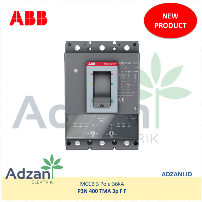 Jual ABB MCCB 3P 630A 36kA Formula P3N TMD 1SDA116373R1 | Shopee Indonesia
