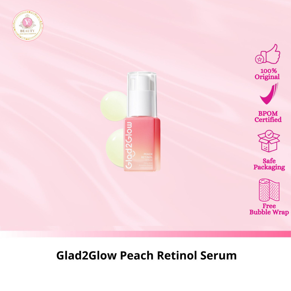 Jual YF BEAUTY Glad2Glow Peach Retinol Serum 17 ml skin barrier Retinoid Memudarkan Garis Halus ...