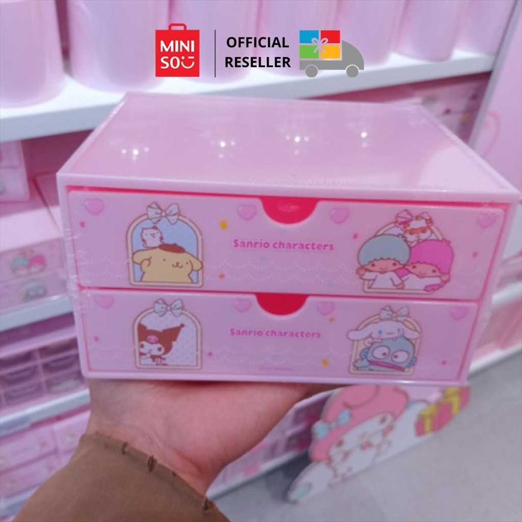 Jual MINISO x SANRIO Characters Storage Collection 2-Drawer Organizer ...
