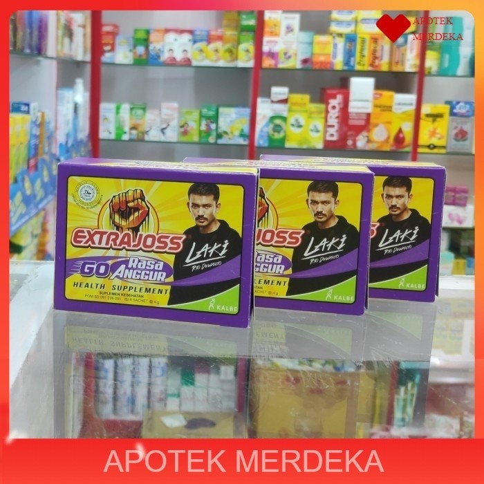 Jual extra joss go rasa anggur / extra jos laki anggur box isi 6 sachet ...