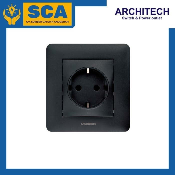 Jual STOP KONTAK ARCHITECH HITAM/BLACK COLOKAN LISTRIK - STOP KONTAK ARDE | Shopee Indonesia