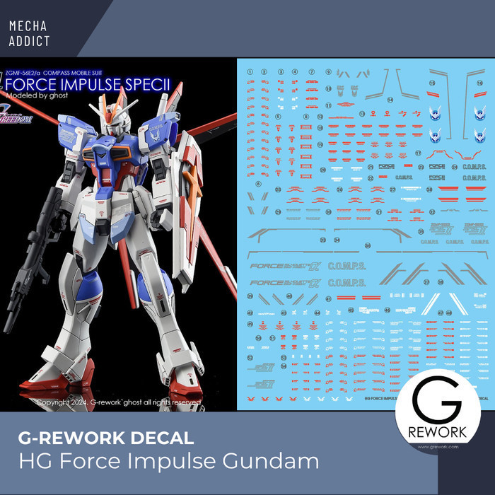 Jual Water Slide Decal HG Force Impulse / Spec II Gundam by Grework ...