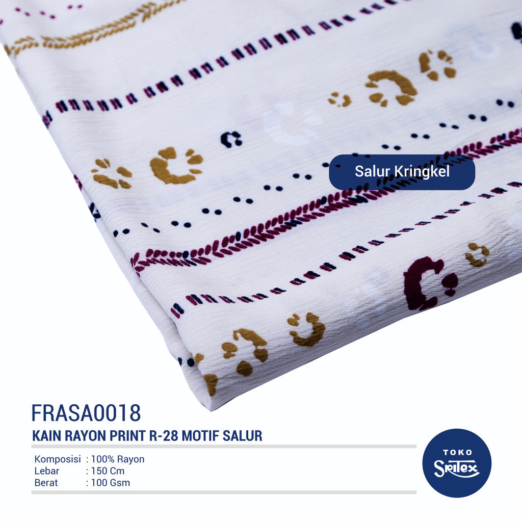 Jual Toko Sritex Kain Rayon Print Salur Kringkel Ekspor, R28. Harga per ...