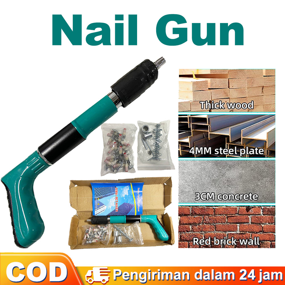 Jual 7.3mm Mini Nail Gun Fastening Paku Lurus Gun Ramset Gun Alat Paku ...