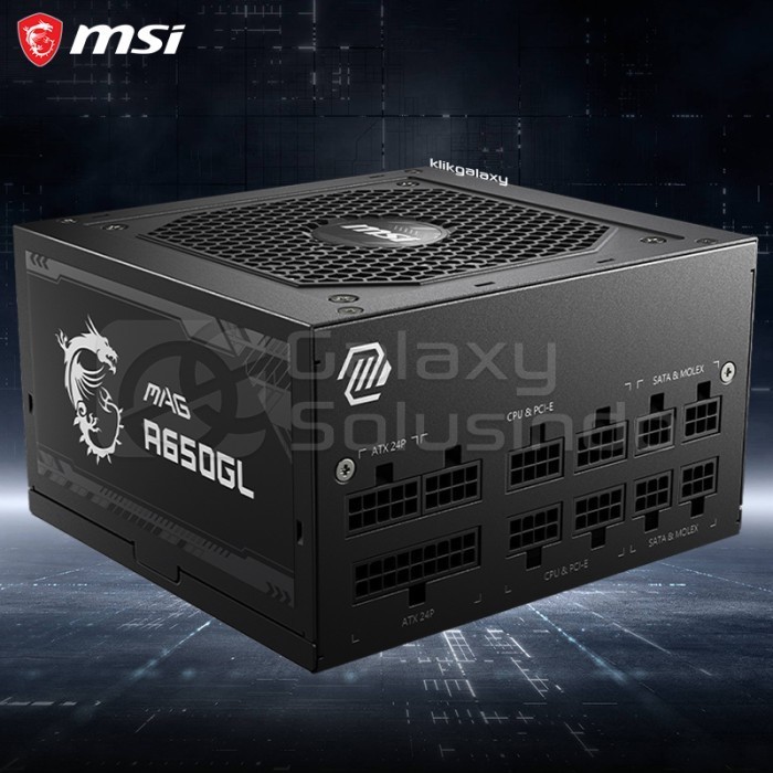 Jual MSI MAG A650GL 650Watt 80 Plus Gold Full Modular Power Supply ...