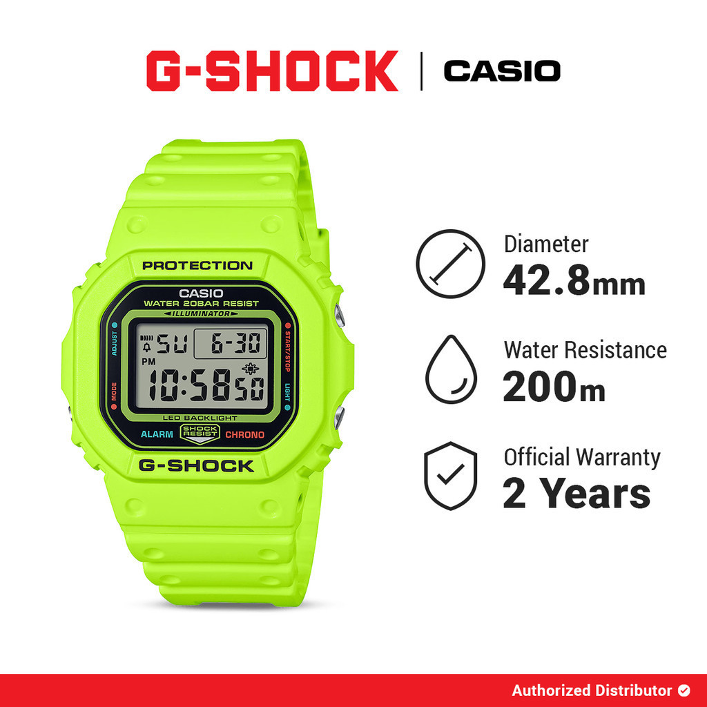 Jual Casio G-Shock DW-5600EP-9DR Jam Tangan Wanita Energy Pack Series Digital Dial Yellow ...