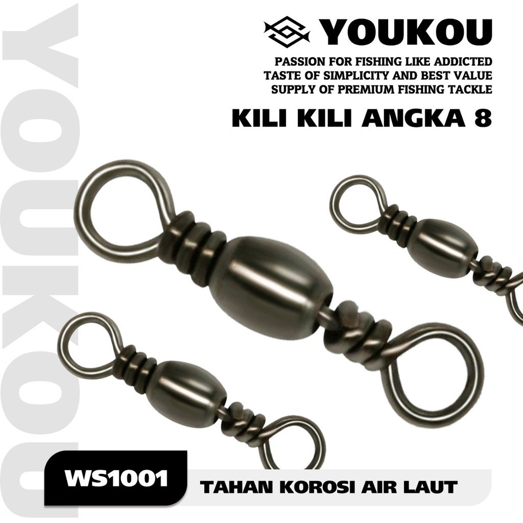 Jual YOUKOU - 1001 Konektor Kilikili Barrel Swivel 305 Meterial Pure ...