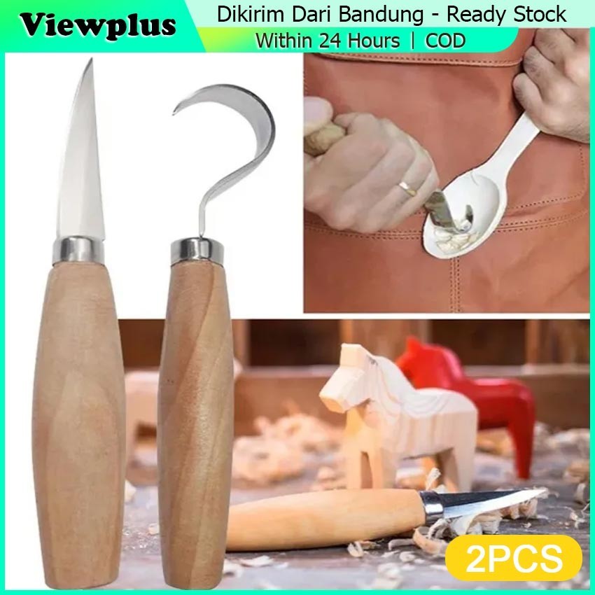 Jual 2Pcs/Set Wood Carving Knife Pisau Ukir Kayu Model U Alat Pahat ...