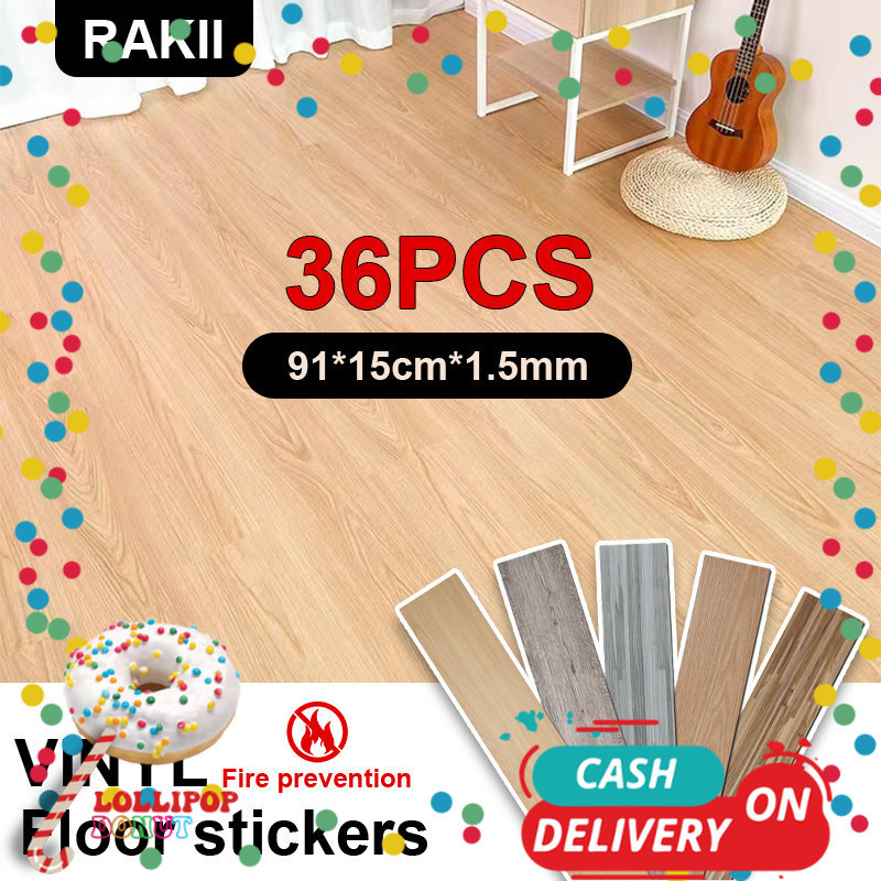 Jual 36PCS Lantai Vinyl Stiker Perekat Vinyil Lantai Kayu PVC Ubin ...