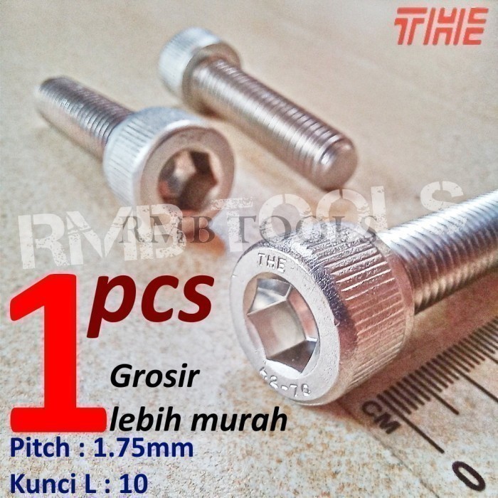 Jual Baut L Cap Hex Socket M12x60 STAINLESS STEEL 304 A2-70 BLS M12 | Shopee Indonesia