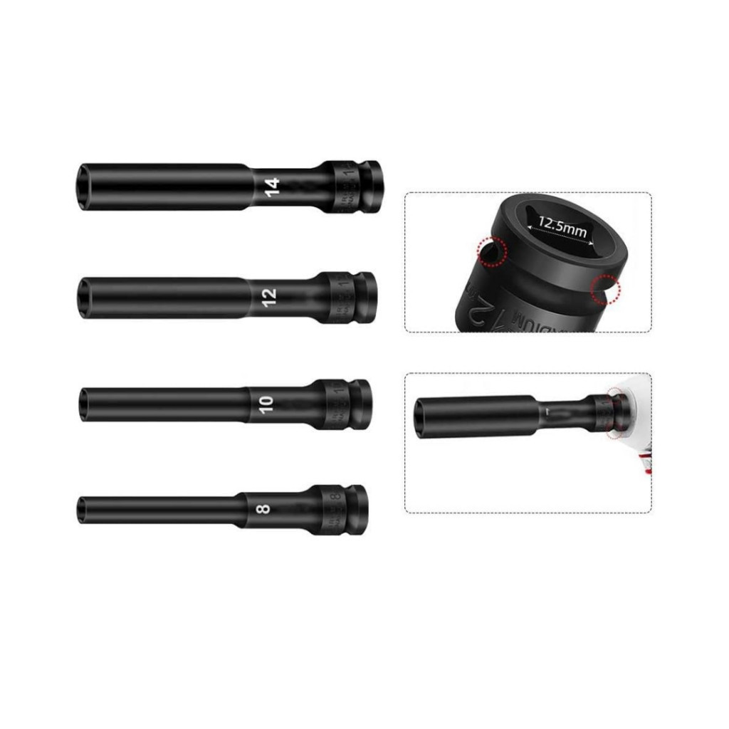 Jual Mata Shock Impact Panjang 1/2 inch 8 10 12 14 mm Wrench Socket 8mm ...