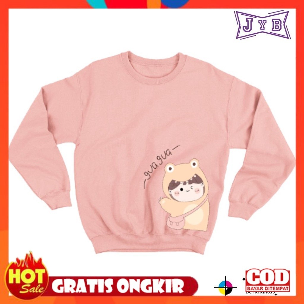 Jual [PREMIUM ORIGINAL] JYB Sweater Basic GUA GUA GIRL Size M-XXL ...