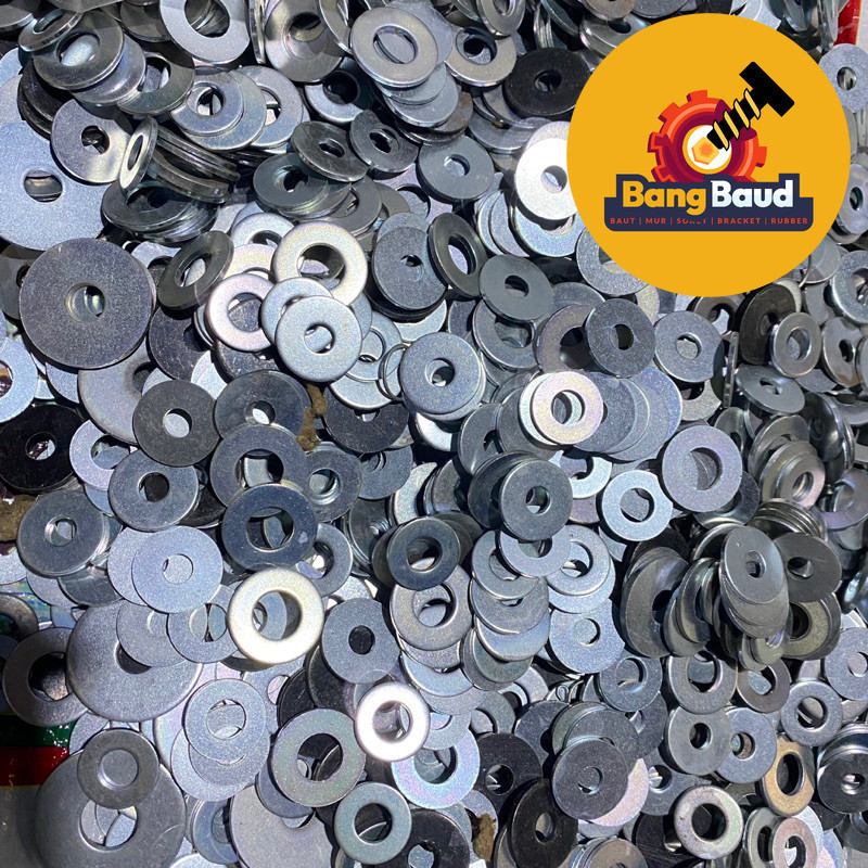 Jual RING ORI M6 M8 M10 BAUT 10 12 14 TEBAL LEBAR ORIGINAL | Shopee ...