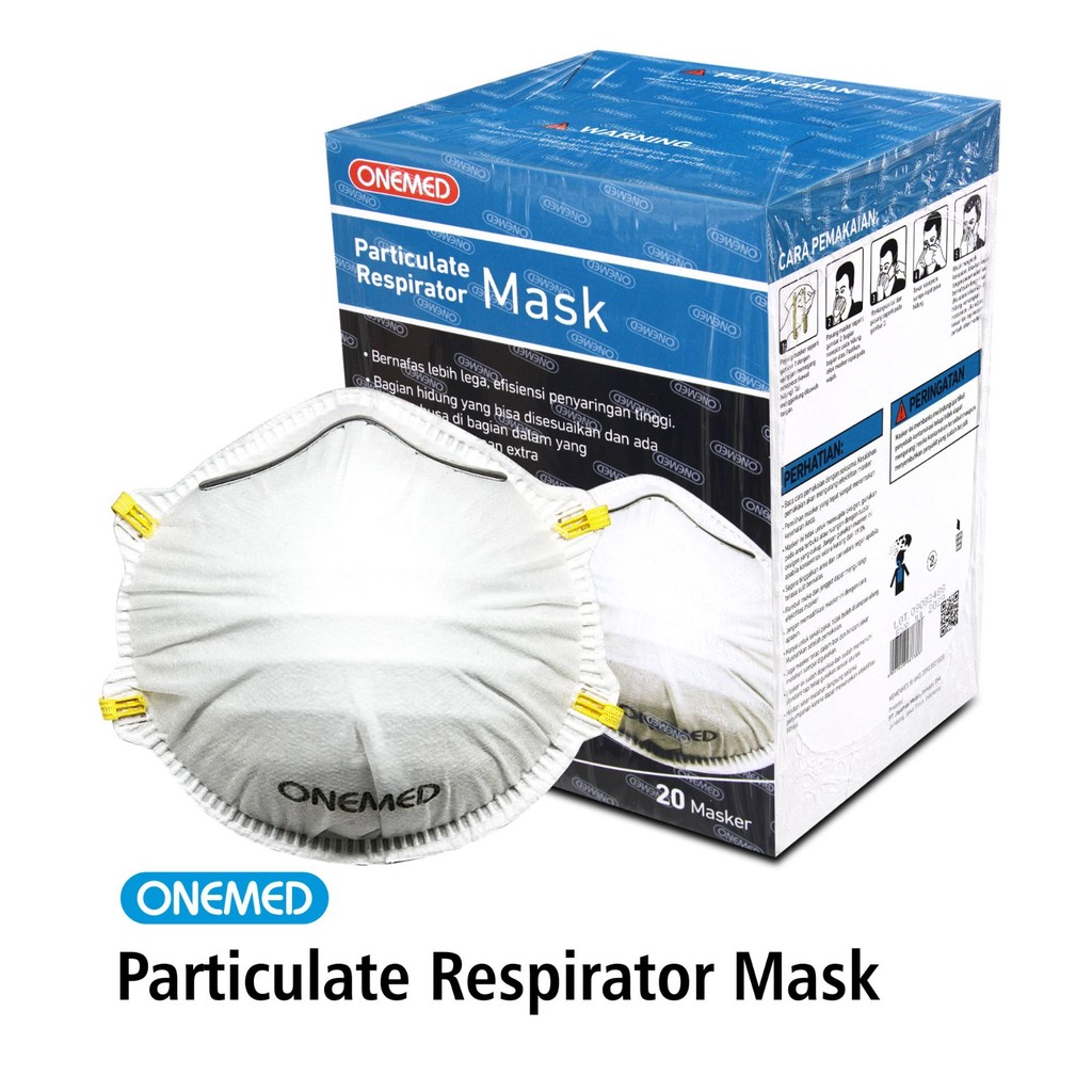 Jual ONEMED Particulate Respirator Mask Box Isi 20 Pcs | Shopee Indonesia