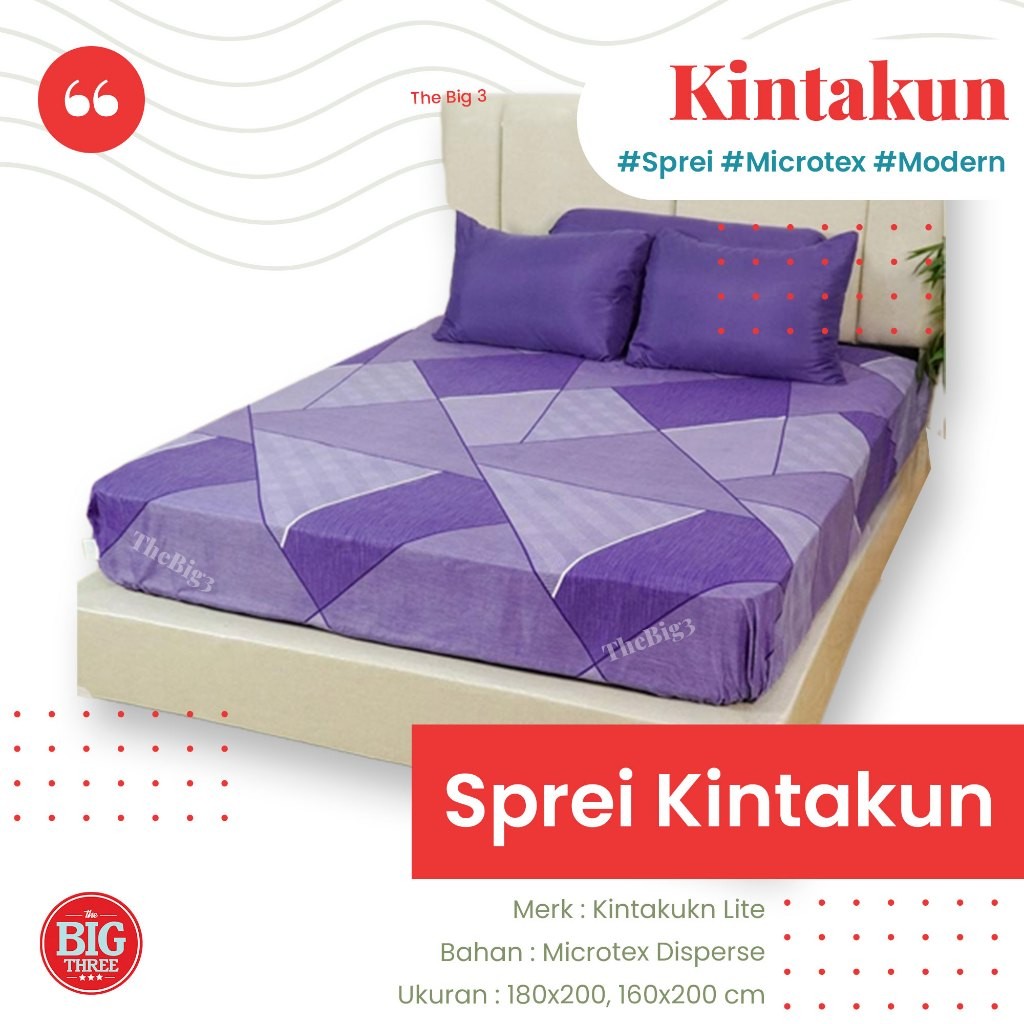 Jual Kintakun Lite Sprei King Size 180x200 Tinggi 20 cm Motif Adrian ...
