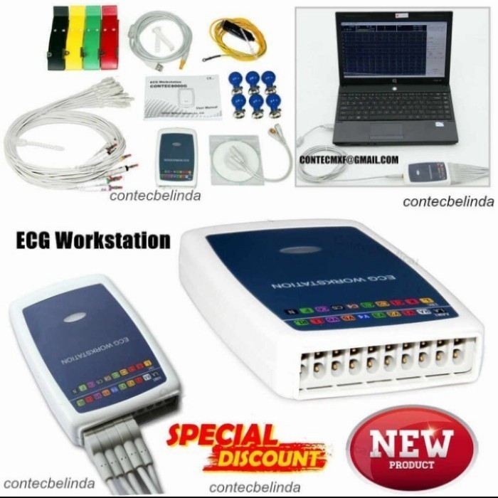 Jual ecg workstation ekg contec 8000g sistem 12 lead | Shopee Indonesia