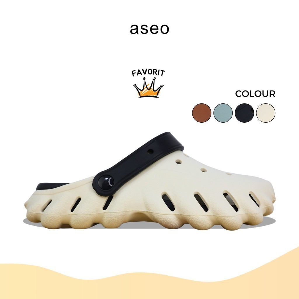 Jual Aseo Echo Sandal Pria Wanita Clog Kodok Baim Favorit | Shopee ...