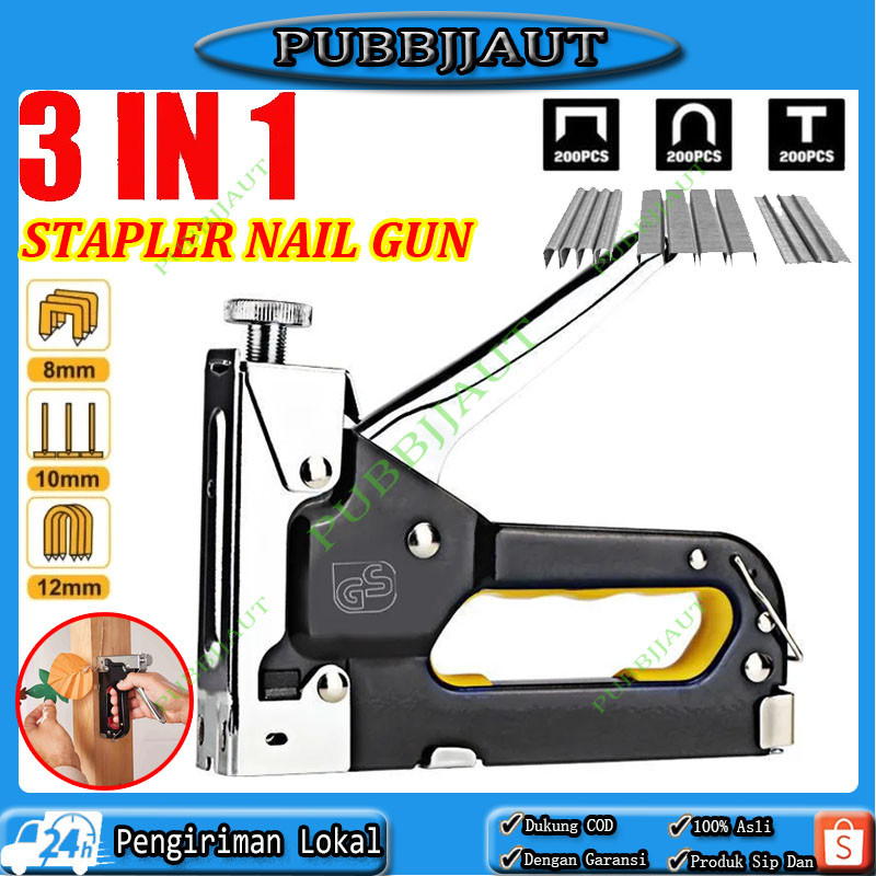 Jual 3 In 1 Stapler Stapler Gun Hand Nail Gun Staples Tembak Perkakas ...