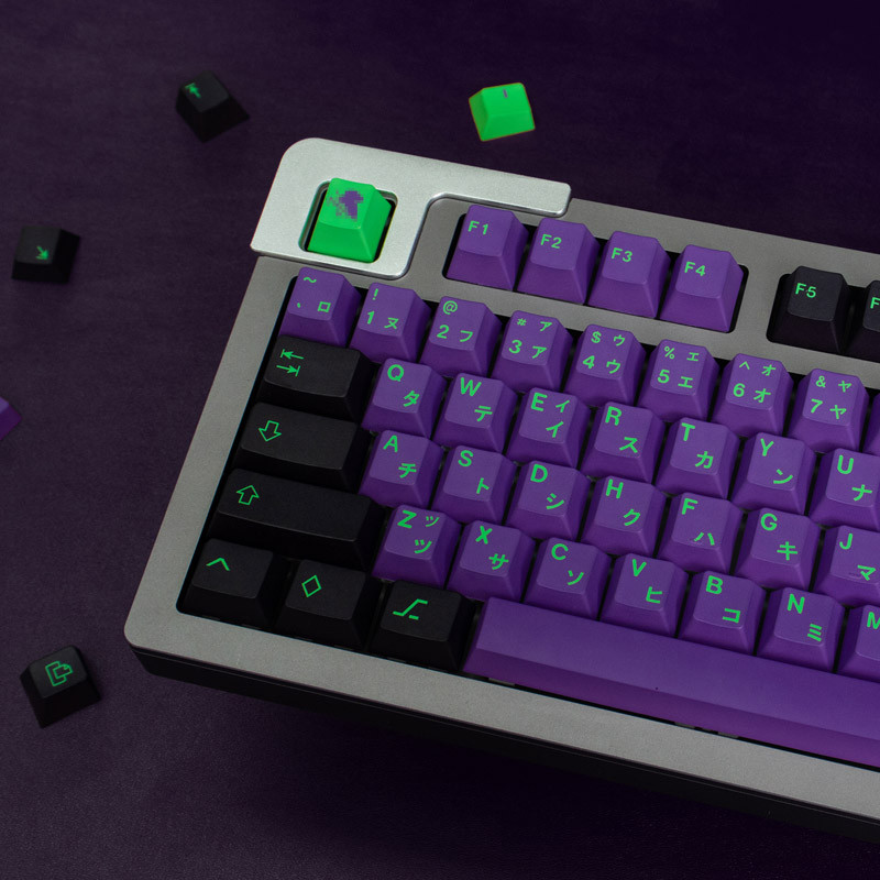 Jual Yongqiu GMK Mecha-01 EVA ungu Jepang cherry keycaps PBT sublimasi ...