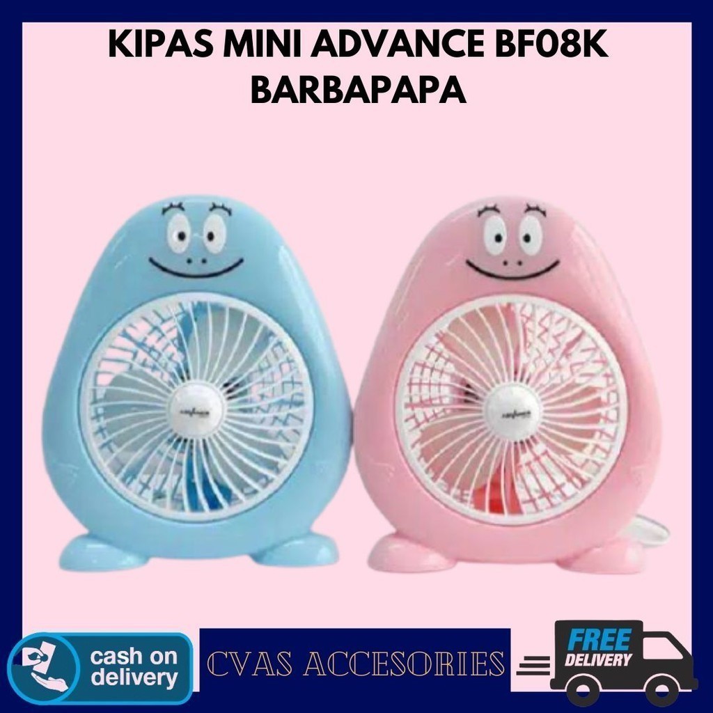 Jual [BARBA PAPA ] KIPAS ANGIN KARAKTER ADVANCE BF08K KARAKTER BARBA ...
