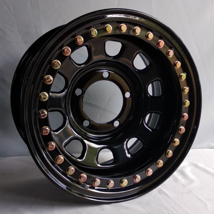Jual Velg Daytona Beadlock 15x8.0 5H 139.7 et-25 Besi Offroad Ring 15 ...