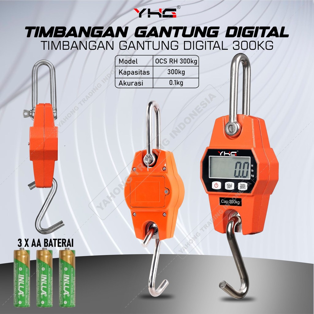 Jual Timbangan Gantung Digital MINI CRANE SCALE 300kg YHG | Shopee ...