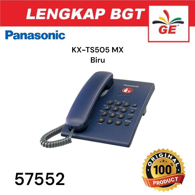 Jual Panasonic Telepon KX-TS505 MX Biru Blue - 57552 | Shopee Indonesia