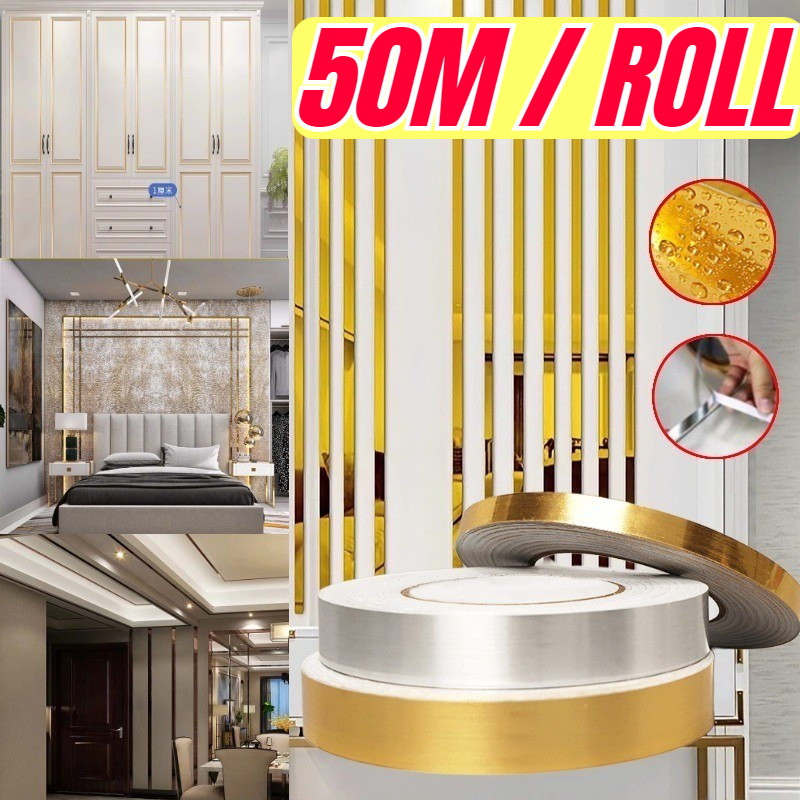 Jual 【COD】50M/Roll Gulungan Stiker Pembatas Keramik/ Waterproof Floor ...