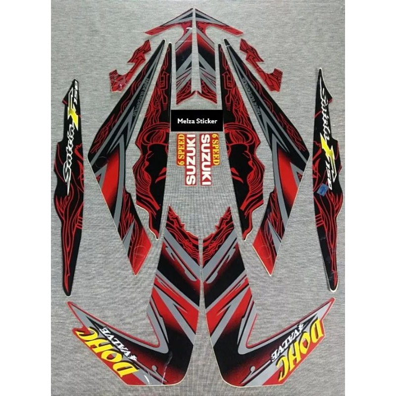 Jual Stiker Striping Motor Satria F Fu 150 Barong 2011 Hitam Merah ...