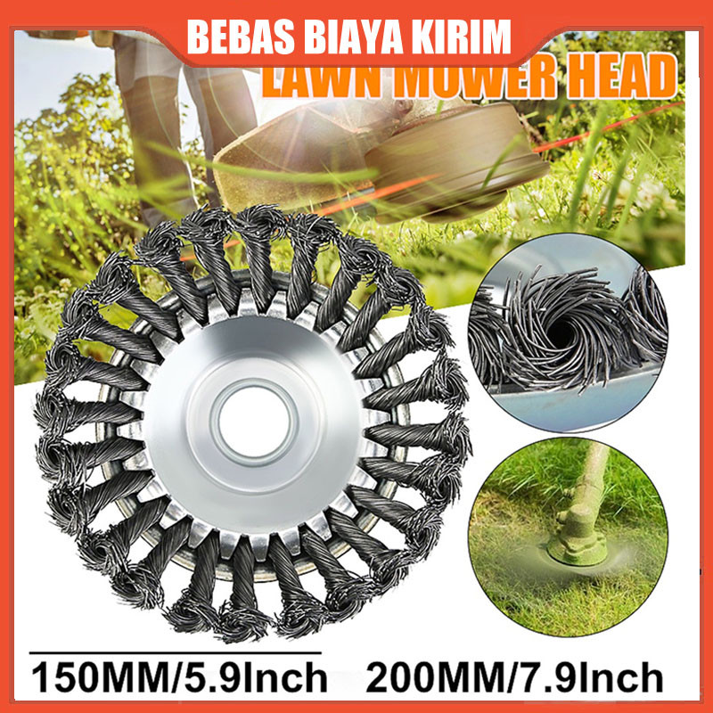 Jual 6Inch Kepala Sikat Pisau Mesin Potong Rumput Bahan Kawat Baja ...
