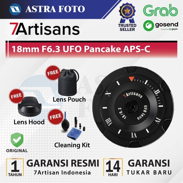 Jual 7Artisans 18mm F6.3 UFO Pancake APSC Lens for SONY E Mount ...