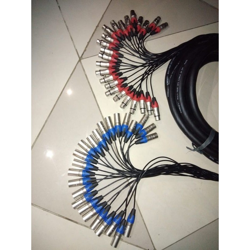 Jual Kabel Snake 24ch Kabel Snake isi 24 Xlr male to Female 15 meter ...