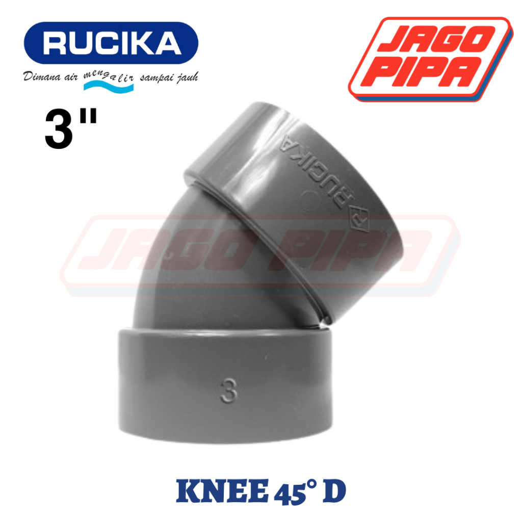 Jual Rucika Elbow 45 D 3 Inch Knee 45' 3" Fitting PVC | Shopee Indonesia