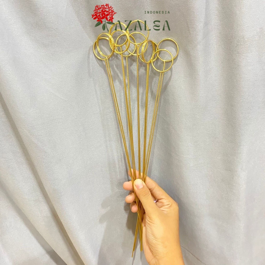 Jual AZALEA - 1pc Gold Stick Card / Stick Bunga Stick Greeting cards ...