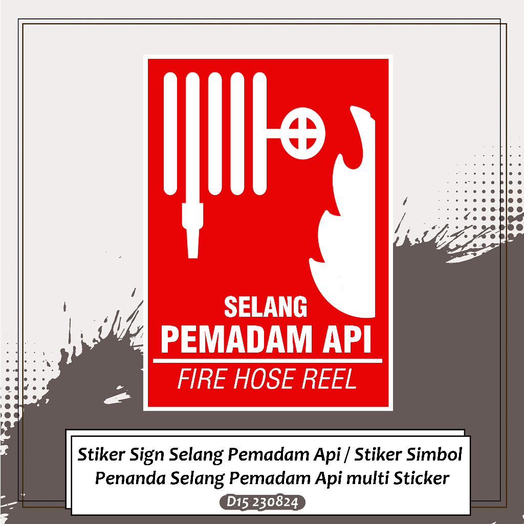 Jual Stiker Sign Selang Pemadam Api / Stiker Simbol Penanda Selang ...