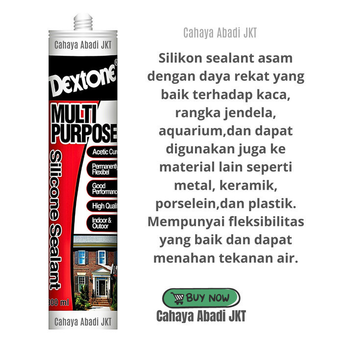 Jual Lem Dextone Silicone Sealant Multi Purpose 300ml - Clear | Shopee ...