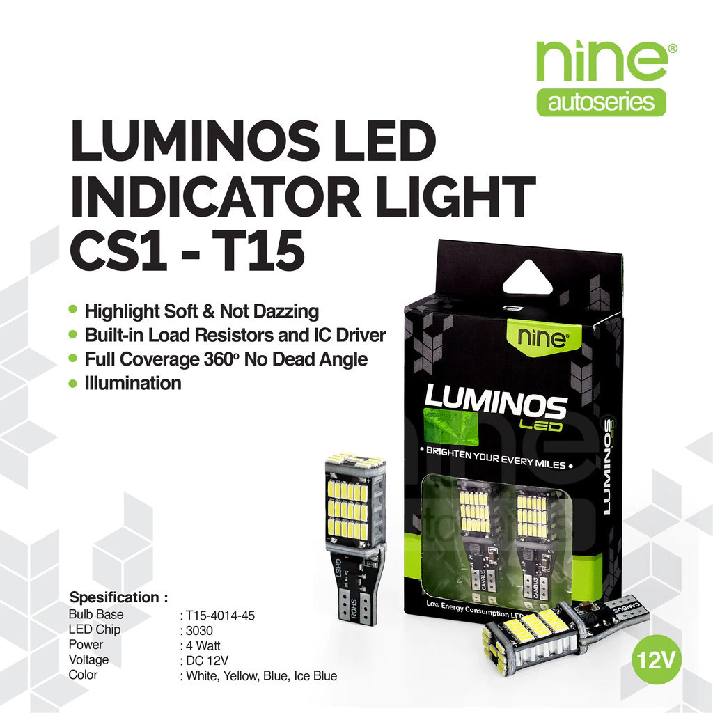 Jual LAMPU SEIN DAJJAL 45 LED MERK LUMINOS LED SOCKET T15 W16W LAMPU ...