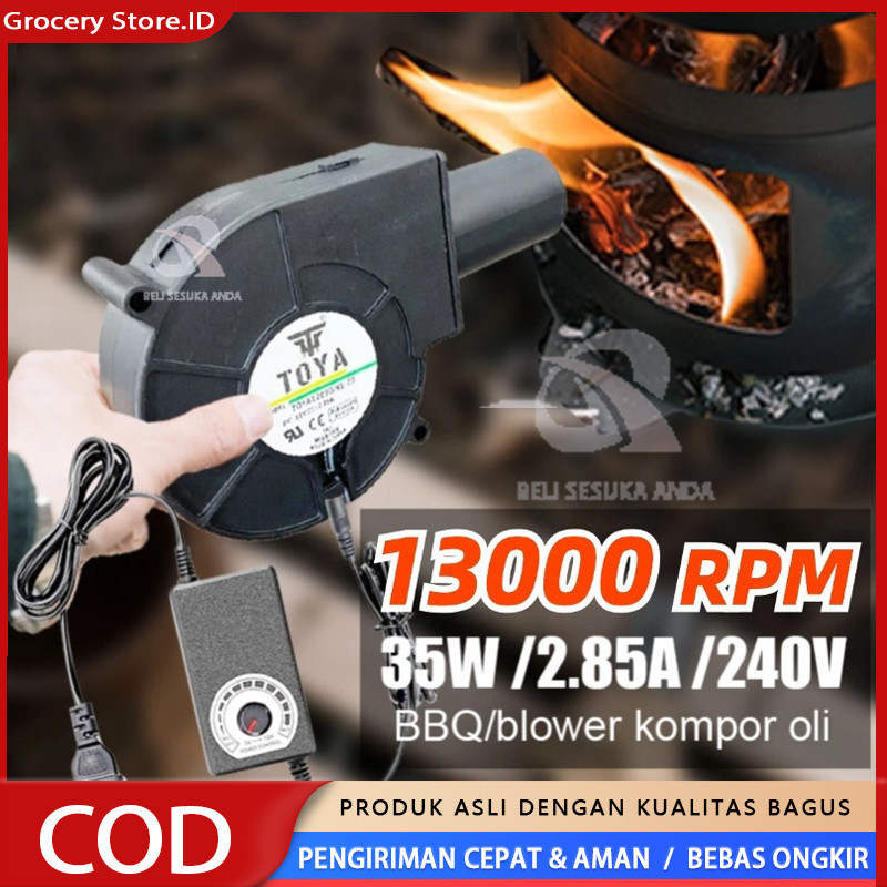 Jual Blower Mini BBQ Kipas 1 Set Blower Ac Turbocharger Portabel Kecil ...