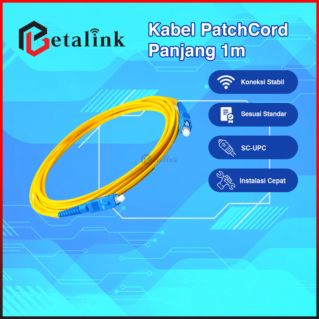 Jual Fiber Optic Kabel Patch Cord Warna Kuning 1M 2M 3M 5M FO Patch Cord Single Mode SC-SC 1PCS ...
