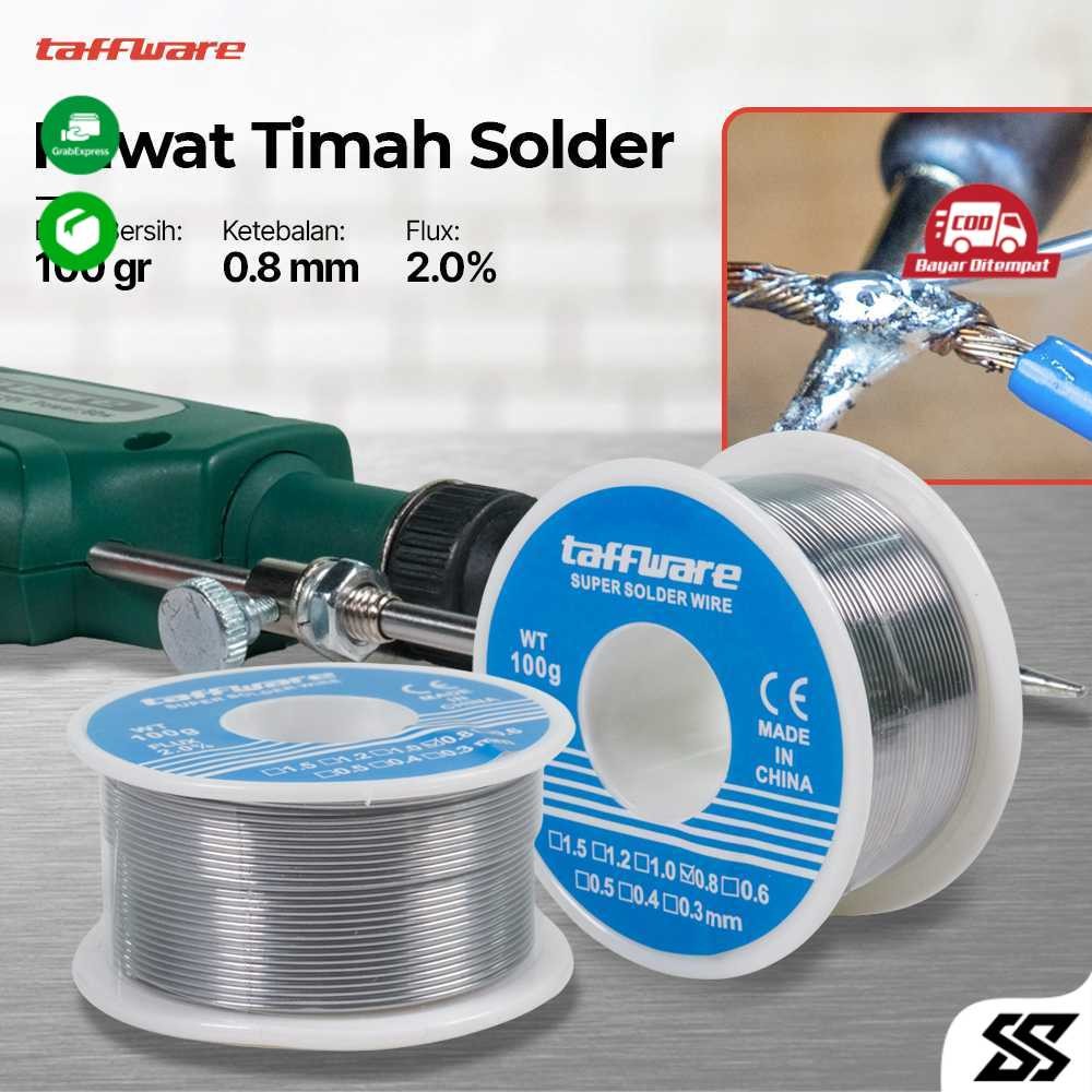 Jual Taffware Kawat Solder Gulung Timah Solder 0.8mm 100gr | Shopee ...