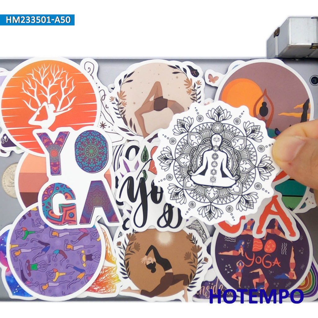 Jual 20/30/50Pieces India Culture Chakras Style Yoga Stickers for Girls ...