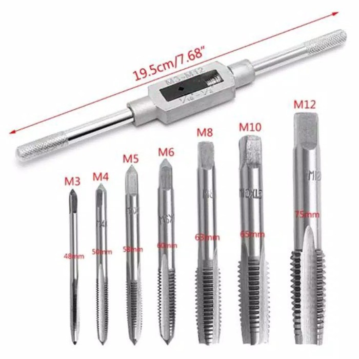 Jual HAND TAP HANDTAP// HANDTAB// HAND TAB SET MURAH M3 M4 M5 M6 M8 M10 ...